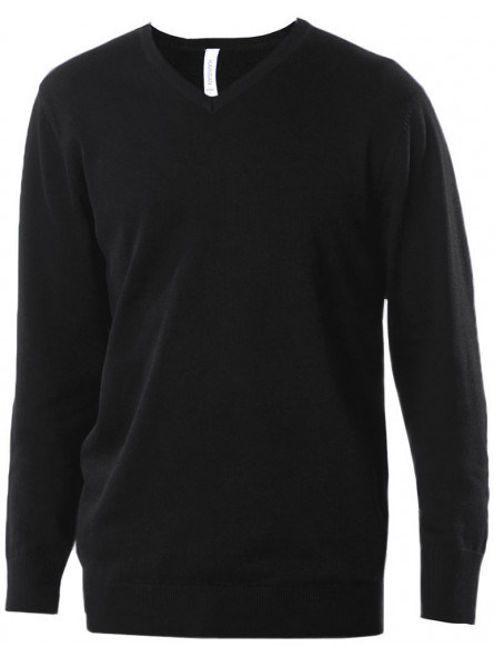 Pull homme col V personnalisable et brodé
